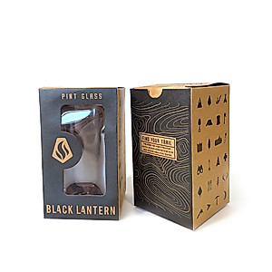 Black Lantern Handmade Themed Pint Glasses – Pint Glasses in Unique Designs for Craft Beer Enthusiasts and Home Bars - (Set of Two 16oz. Glasses) Forest and Animals Design