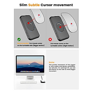 【Ultra-Slim Quiet】STARSIKI Undetectable Mouse Jiggler Interval Timer Adjustable, Mouse Mover with On/Off Switch, Automatic Device to Keep Moving Mouse Wiggler Shaker Clicker Random Movement DriverFree
