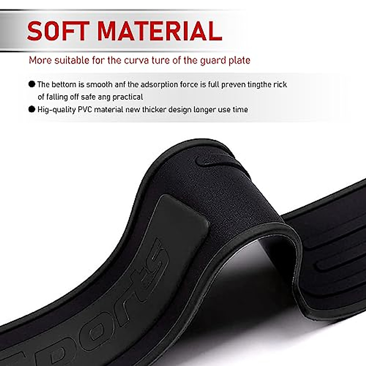 cueclue 1 PC Rear Bumper Protector, Car Universal Door Sill Protector Strip, Car Trunk Door Entry Guards, Car Exterior Trim Accessories, for Cars SUV (Black #Sport)