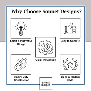 Sonnet Designs Pot Filler Faucet - Wall Mount Kitchen Sink Faucet - Heavy-Duty Solid Brass Pot Filler with Dual Swing Joints, Dual Valve, & Neoperl Aerator - Matte Black Kitchen Faucet