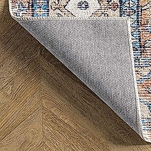 nuLOOM Eleanor Machine Washable Distressed Medallion Area Rug, 5' x 8', Multi