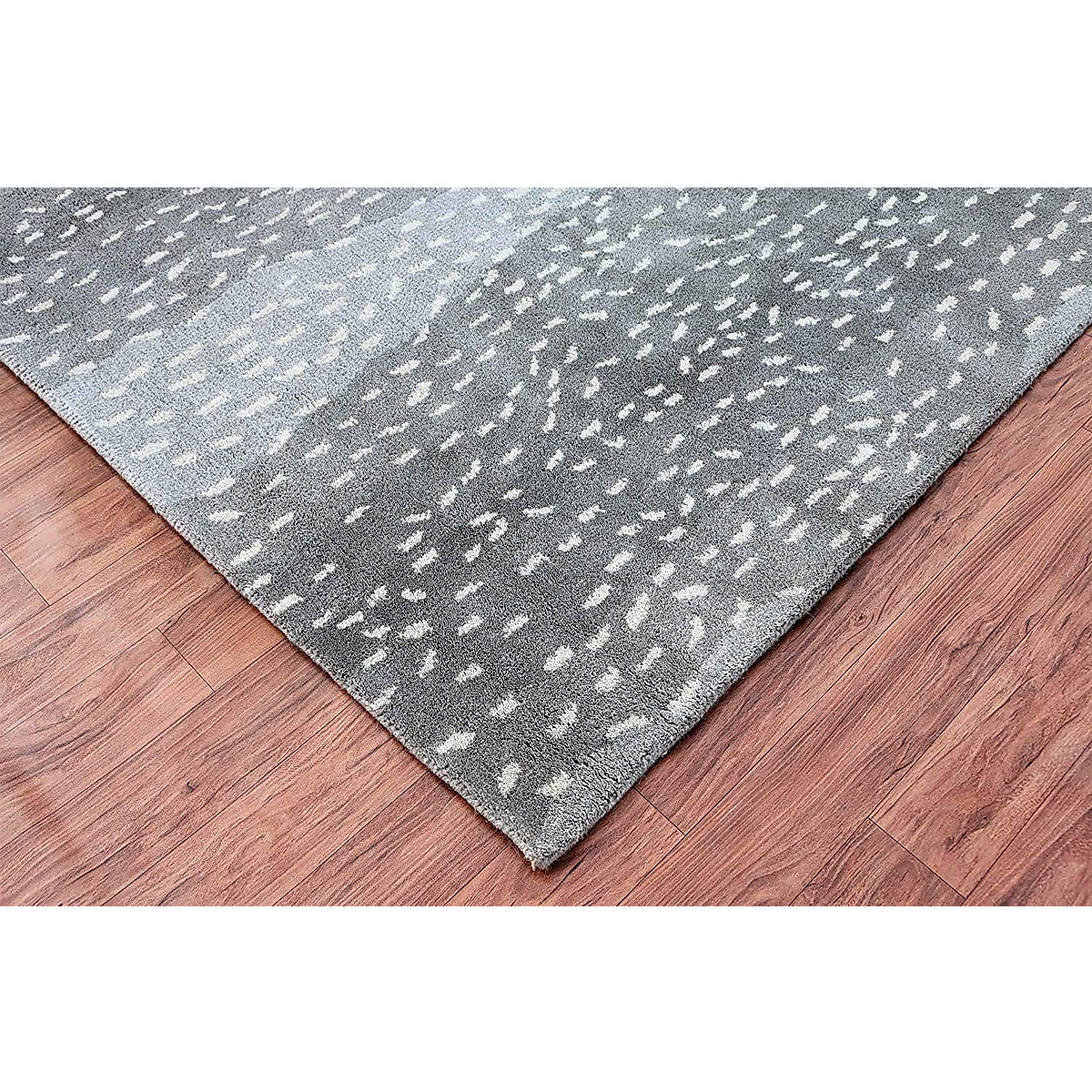 Antelope Rug Grey tuft Rug Wool Rug 8x10 Handmade in India Area Rug for Living Room