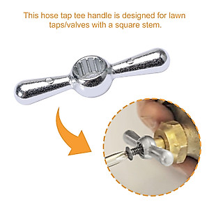 VIDABTE PP806-15 01-5097 Lawn Faucet Hose Bibb Tee Handle, Outdoor Faucet Handle for Plumb Pak, Hose Bib Handles Replacement 12 Point Broach (4 pcs)