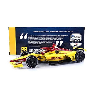 Dallara IndyCar #28 Romain Grosjean DHL Andretti Autosport NTT IndyCar Series (2023) 1/18 Diecast Model Car by Greenlight 11185