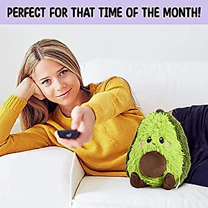 Avocado Microwavable Unscented Heating Pad for Women and Kids- Cute Soft Cozy Pillow Plush Heatable Warm Stuffed Animals - Kawaii Hot and Cold Plushie Food Toy - Avocado Gifts for Girls and Boys