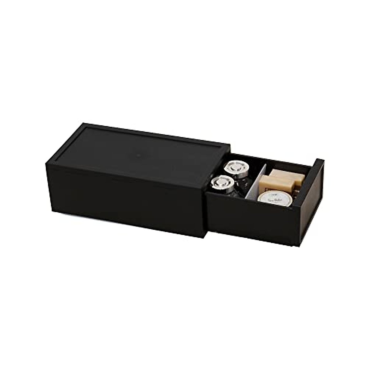 ASTAGE | Storage Drawer, Modular Stackable Drawer, Plastic Storage, Drawer Block | Black Small A