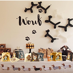 BANBALLON 20 PCS Dog Party Favor Bags Puppy Non-Woven Gift Bags Treat Gift Bags For Kid Birthday Party Dog Theme Party Baby Shower Goodie Bags Supplies