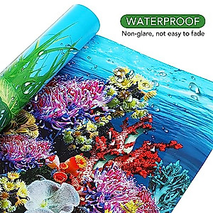 VILLCASE Fish Tank Background- 2 Sided Wallpaper Background 3D Aquarium Background Sticker Background Poster 10 Gallon Tank- 30x42cm (Style H)