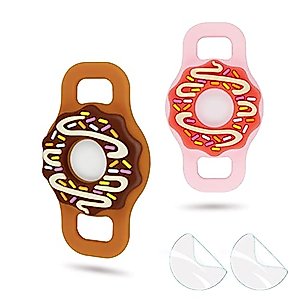 WHALEZON Airtag Cat Collar Holder, Small Air Tag Dog Collar Holder Compatible with Apple Tag, Anti-Lost Pet Tracker Case Fit on Puppy Collars 3/8" 1/2'' 5/8"