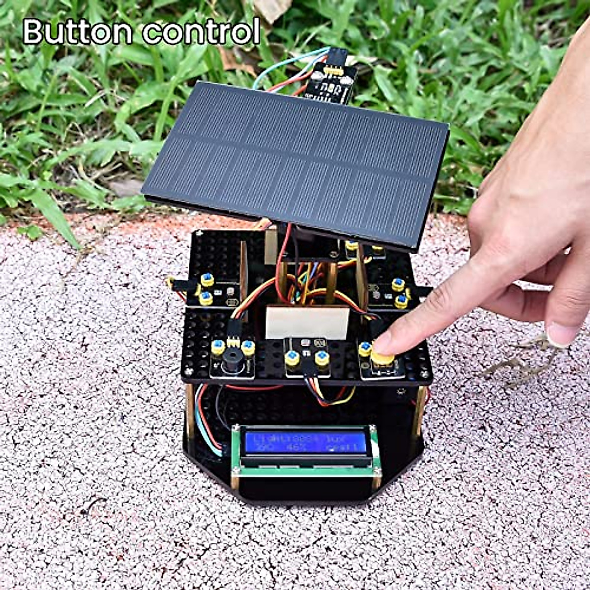 KEYESTUDIO DIY Solar Tracking Electronic Kit for Arduino,Smart Phone Charging Module,Temperature and Humidity Sensor,BH1750 Light Sensor etc.Educational Programming Kit for Teens Adults 15+