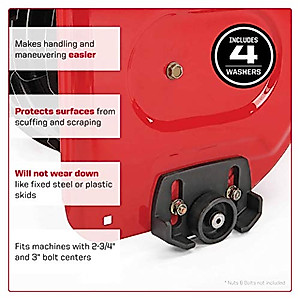 Arnold 490-241-0038 Rolling Skid Shoes Wheel, 1-Pack, Black