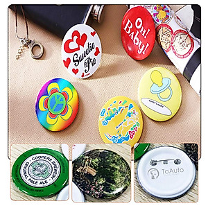 100 Sets Pin Back Button Parts for Badge Maker Machine Button Made DIY Crafts and Children's Craft Activities (32mm 1¼ inch)