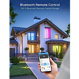 Govee Smart LED Bulbs, Bluetooth Light Bulbs, RGBWW Color Changing Light Bulbs with App Control, A19, E26, Music Sync and 8 Scene Mode for Living Room Bedroom Party, 1 Pack (Not Support WiFi/Alexa)