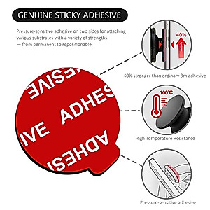 Very High Bond Sticky Adhesive, AZXYI 12 Pack Socket Sticky Adhesive Replacement Kit, 1.4 inches Double-Sided Stickers for Collapsible Grips Socket Base