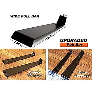 Laminate Wood Flooring Installation Kit with Extra Strong Solid Tapping Block Heavy Duty (43, Upgraded Fiberglass Handle Mallet)