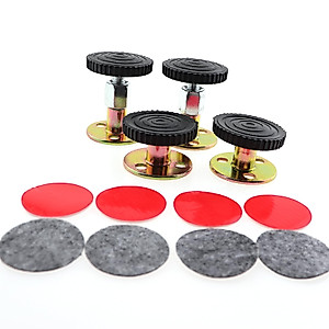 ZQIY 4 PCS Adjustable Threaded Bed Frame Anti Shake Tool 33 to 64mm Headboard Plug Sofa Anti Shake Tool Headboard Holder Anti Shake Top Wall Holder for Cabinets Chairs Against Walls Accessories