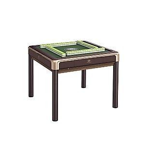 4-Legged Automatic Mahjong Table with 36mm Numbered Tiles (Green+Blue) Hard Tabletop Cover Chinese/Filipino/American Style All Fit No More Shuffling,More Rounds