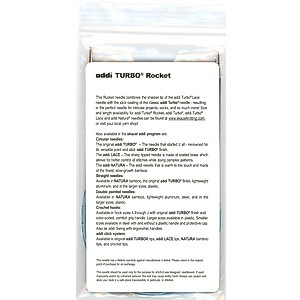 addi Circular Turbo Rocket Lace Skacel Blue Cord 47 inch (120cm) Size US 13 (9.0mm)