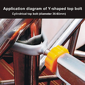 EKDJKK 2Pcs Baby Gate Extra Long Y Spindle M10 (10mm) Stair Banister Adapter Y Threaded Spindle Rods for Pressure Mounted Baby and Pet Safety Gates Baby Tension Gate Extender (White)