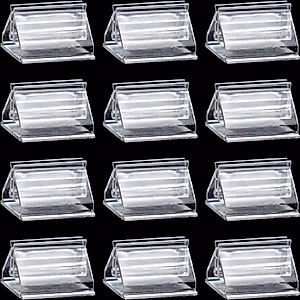 50 Pieces Game Card Stands Plastic Card Holder Clear Small Wedding Table Place Card Stand for Board Game Cards Table Signs Memos Pictures Photos DIY Party Favors