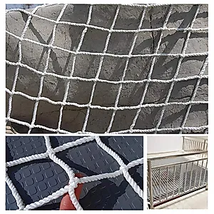 Anti-Fall Stair Nets Fence Nets Baby Safety Net, Stairs Balcony Anti-Fall Net Window Protection Net Outdoor Development Training Climbing Net Bar Garden Decoration Net Hanging Clothes Net White Rope