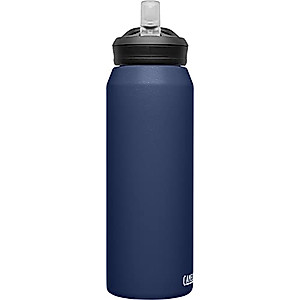 CamelBak eddy+ Water Bottle with Straw 32 oz - Insulated Stainless Steel, Navy