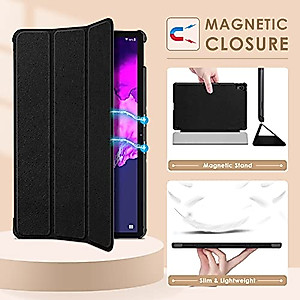 Smart Slim Case for Lenovo Tab P11 2020 (TB-J606F) & Tab P11 Plus 2021 (TB-J616F/J607F) ,【Auto Sleep/Wake】Ultra Thin Folio Leather Protective Book Cover Hard Back Shell+Tri-fold Magnetic Stand/Closure