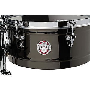 Latin Percussion Karl Perazzo Top-Tuning Timbales (LP1415-KP) Black Nickel