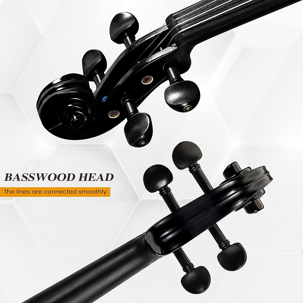 Asmuse Full Size 4/4 Violin Kit, Premium Solid Wood Starter Violin with Bow Case for Beginner Adult Children (Blue)