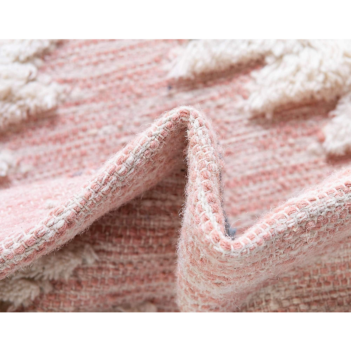 Unique Loom Mesa Collection Area Rug - Papago (8' x 11' Rectangle, Pink/ Cream)