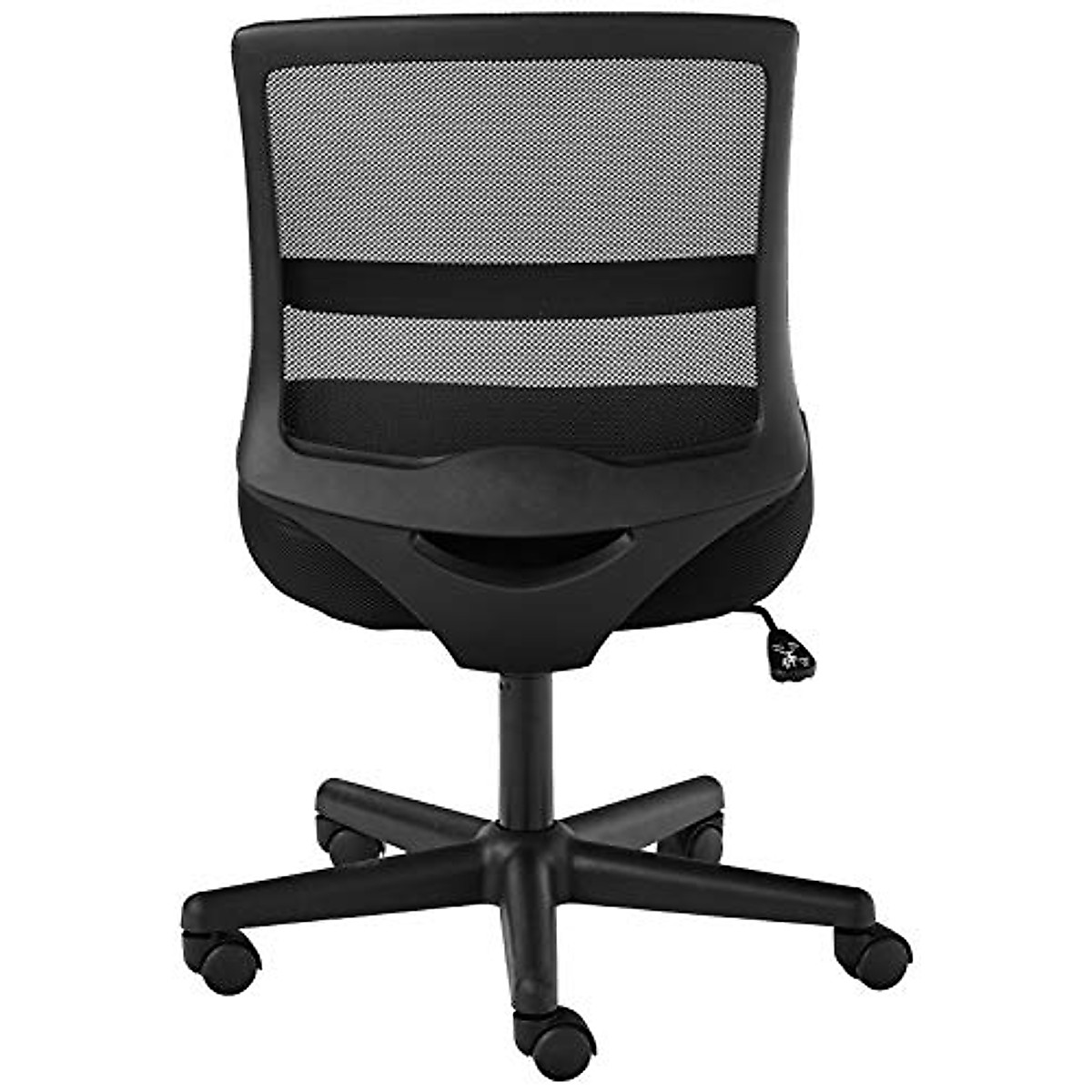 HON ValuTask Mid-Back Mesh Task Chair, Armless Black Mesh Computer Chair (HVL206)