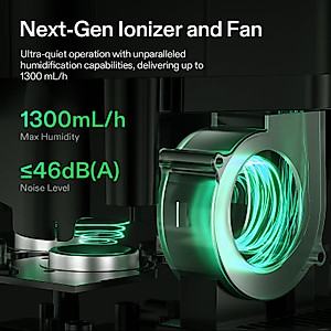 VIVOSUN AeroStream H19 Intelligent Environmental 19L Humidifier with Temp & Humidity Probe, Top Control Panel, Smart Remote Control, Designed Specifically for Use with Grow Tents