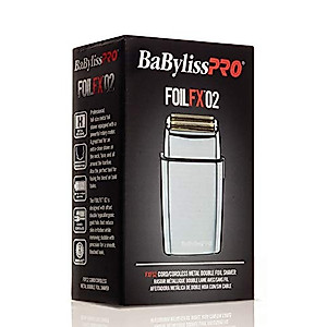 BaBylissPRO Barberology Double Foil Shaver, FXFS2 SILVERFX Professional Electric Shaver