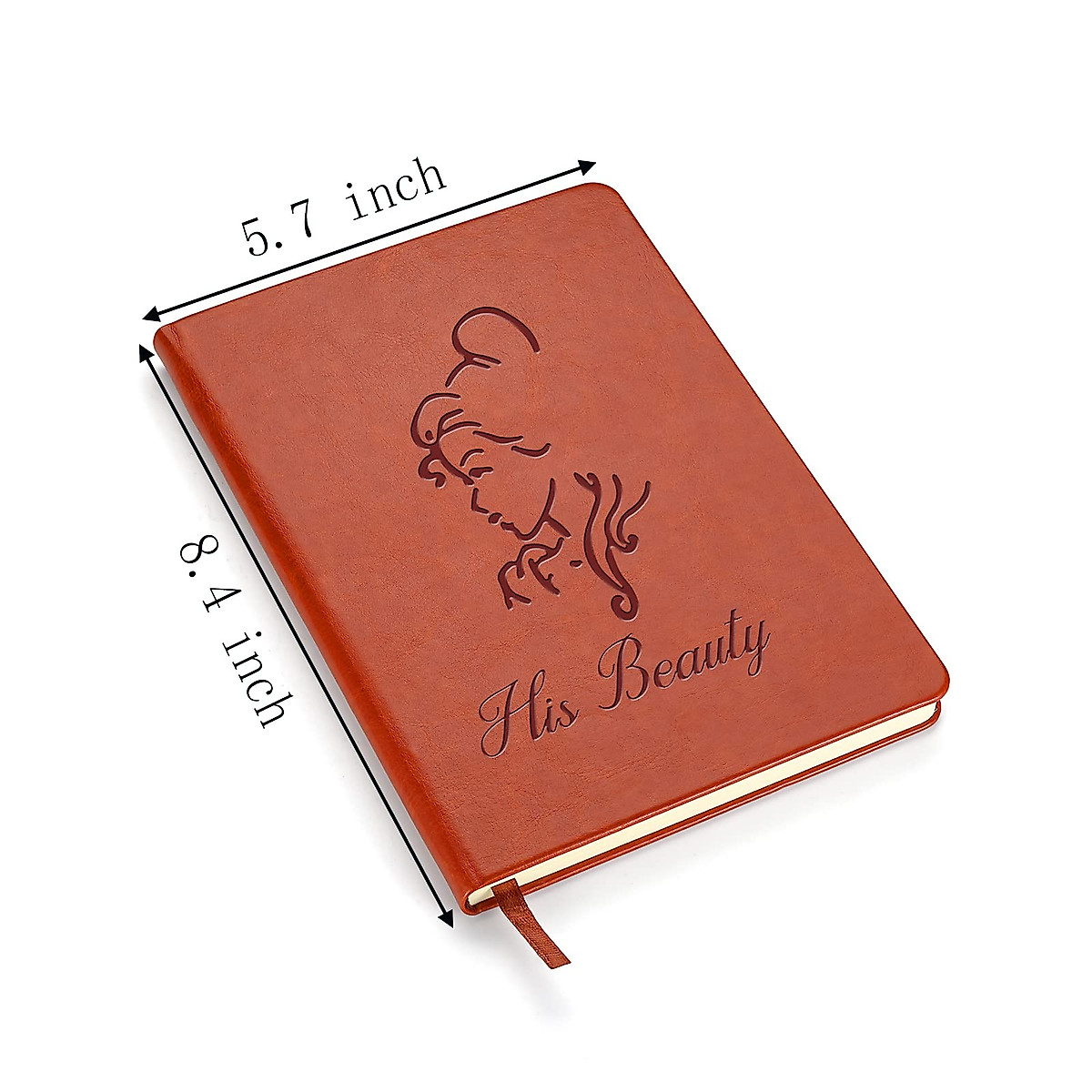 LBWCER Beauty and the Beast Leather Notebook Animated Movie Inspired Gifts Inspirational gifts for TV Movie fans Valentine's Day Gifts (Beauty)