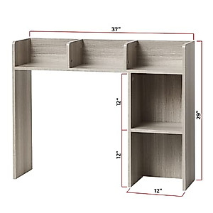 Classic Dorm Desk Bookshelf - Natural