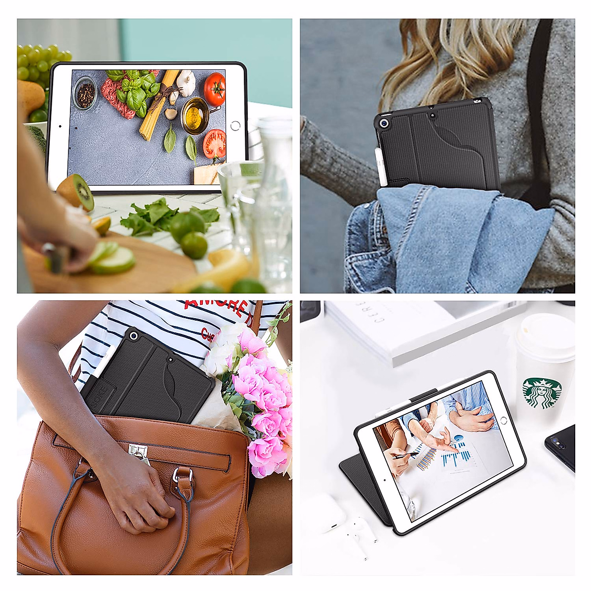 Soke Case - for iPad Air 3 10.5 Inch 2019 3rd Generation,[Luxury Series] Extra Protective But Slim Cover with Pencil Holder and Strong Magnetic, 5 Convenient Stand Angles, Auto Sleep/Wake - Black