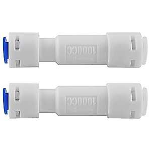 DGZZI 2PCS 1/4" 1000CC Flow Restrictor with Quick Connect for RO Reverse Osmosis