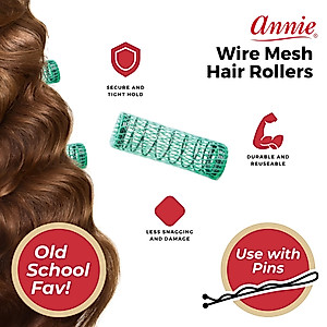 Annie 7/8" Wire Mesh Hair Rollers - 12 Pcs.