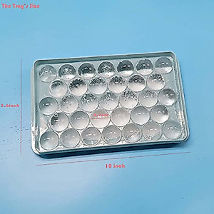 TaoQi Round Ice Cube Tray With Lid Ice Mold Ice Maker, Circle Ice Ball Cube Tray, Making 1.2in*99 Pieces Ice Balls for Chilling Drining, Beer, Coffee, for Fruit, Meat Preservation