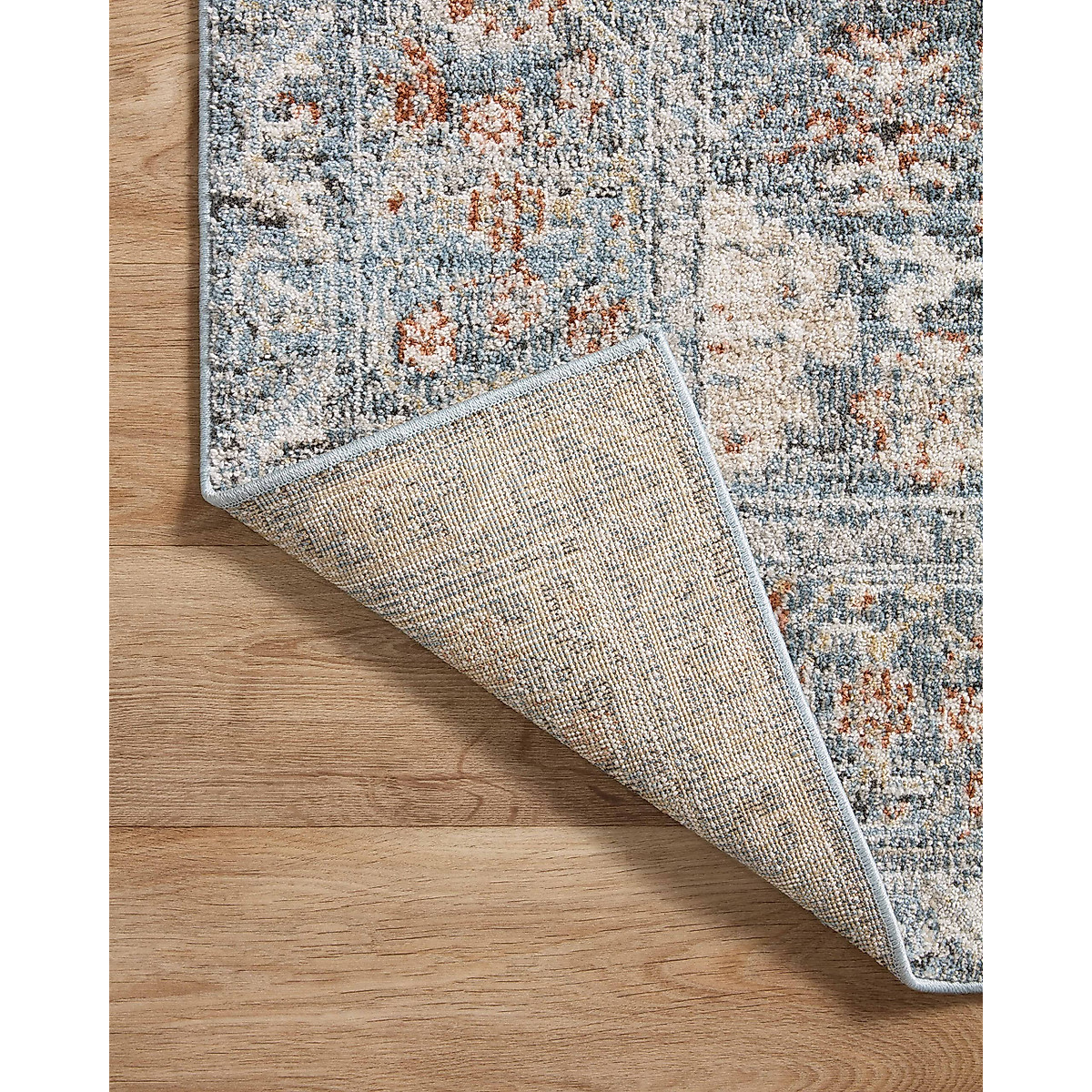 Loloi II Odette Collection ODT-07 Sky/Rust 6'-7" x 9'-6" Area Rug