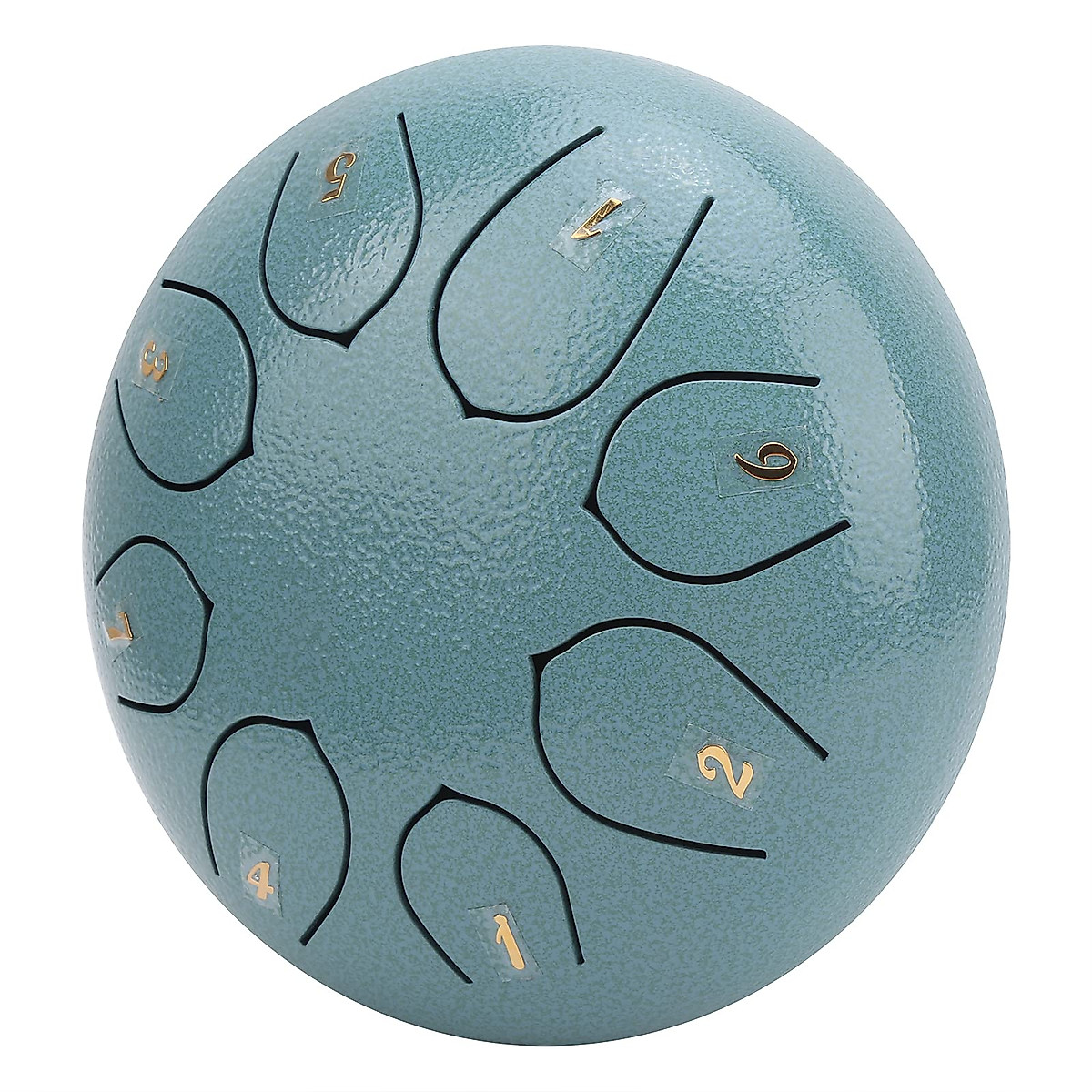 Steel Tongue Drum, 6 Inches 8 Notes Percussion Instrument Alloy Steel Material 8-Tone Natural Range Manual Cutting Steel Tongue Drum Kit With Drum Bag, Drumstick, Finger Cot and Music Book