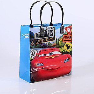 Disney Car Authentic Licensed 12 Party Favor Reusable Goodie Medium Gift Bags 8"