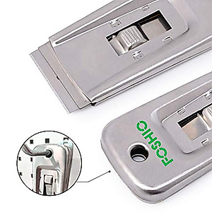 FOSHIO Stainless Steel Retractable Razor Blade Scraper for Glass Adhesive Removing Cooking Stove Top Grease Cleaning with 10PCS 1.5" Blades Cutter Tools