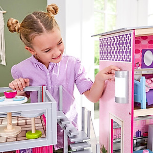 KidKraft Uptown Wooden Modern Dollhouse with Lights & Sounds, Pool and 36 Accessories
