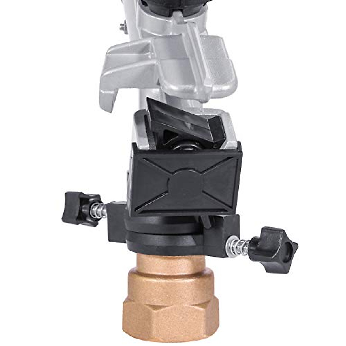 IrrigationKing RK-57 1-1/4" FNPT Impact Mini-Gun Sprinkler with Nozzle Set 10 mm, 12 mm, 14 mm x 4 mm, Aluminum