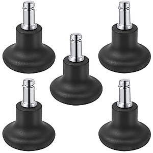 Chair Feet Wheel Stopper,Replacement Office Chair Caster Wheels to Fixed Stationary Castors,Low Profile Bell Glides Set of 5