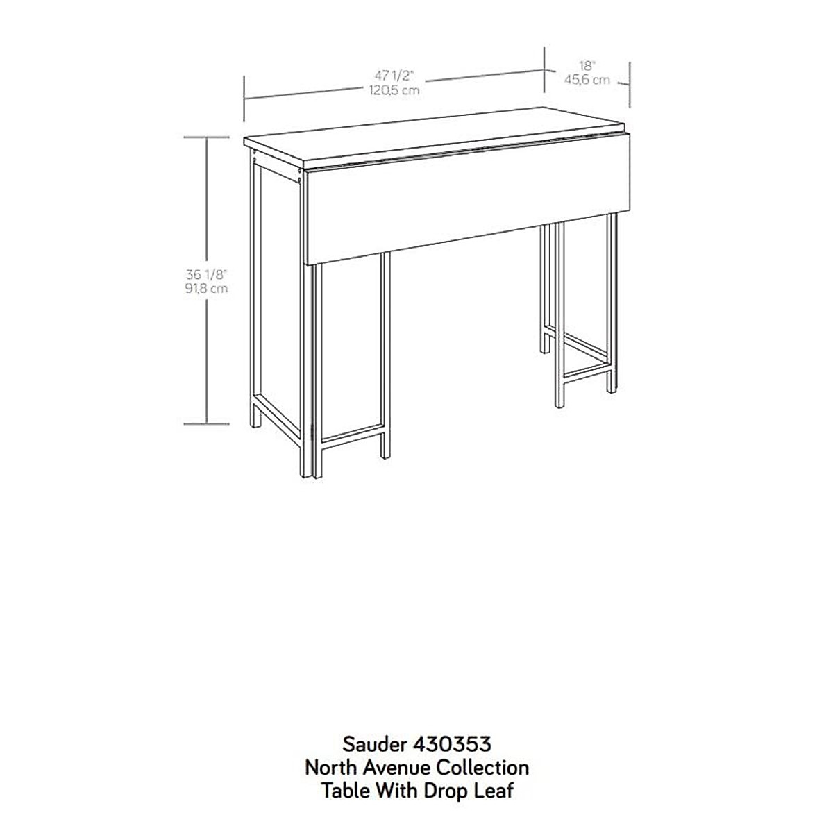 Sauder North Avenue, SGS Mixed Mat Sindoori Mango Finish