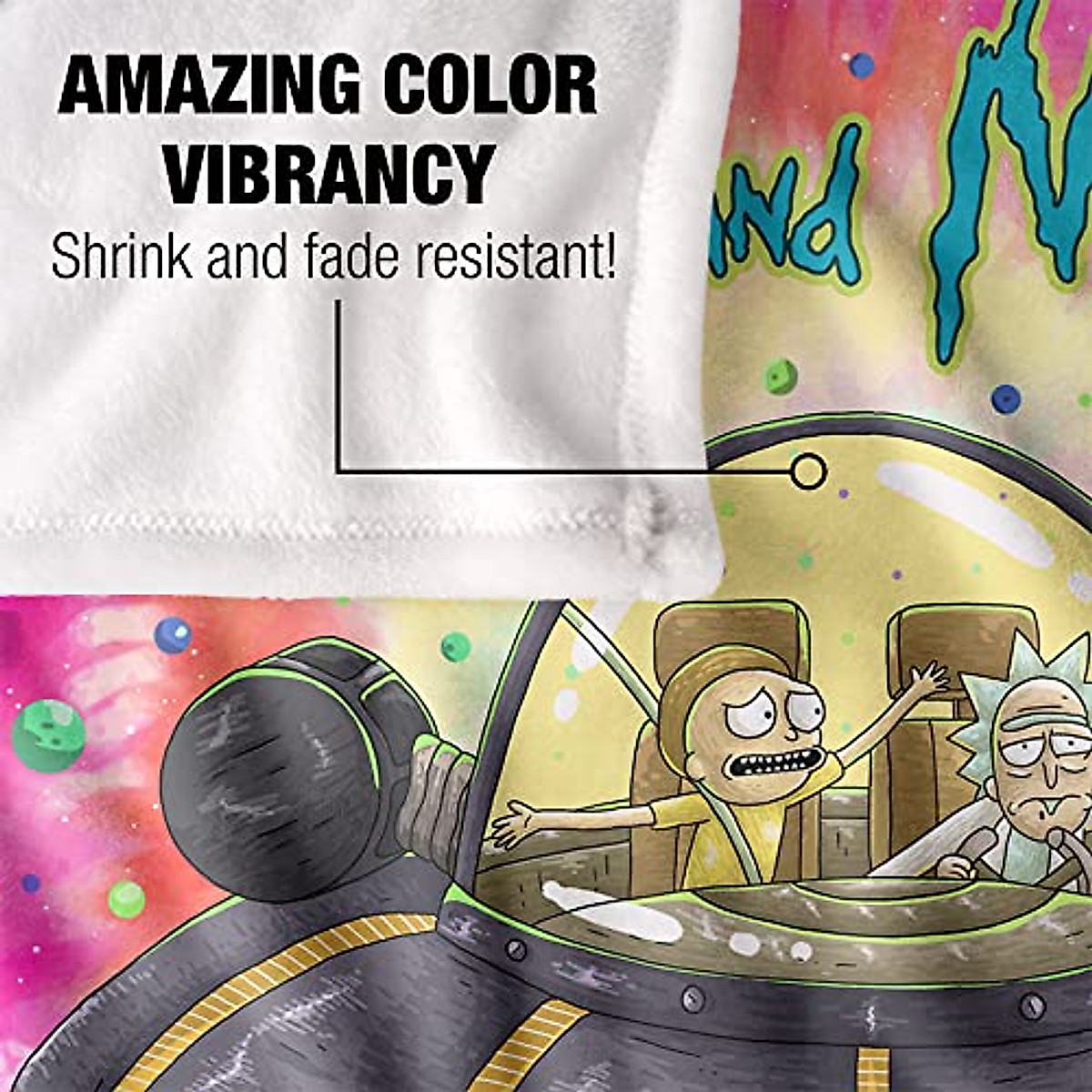 Rick and Morty Blanket, 50"x60" Spacial Breakthrough Silky Touch Super Soft Throw Blanket