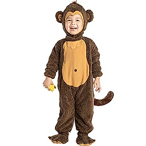 Spooktacular Creations Halloween Baby Monkey Costume with Toy Banana, Toddler Unisex Cute Little Halloween Dress Up, Animal Themed Party (12-18 months)