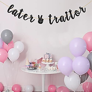 INNORU Later Traitor Banner, Farewell Party Decorations, Going Away, Break Up, Job Change, Retirement Party Decor Supplies, Black Glitter
